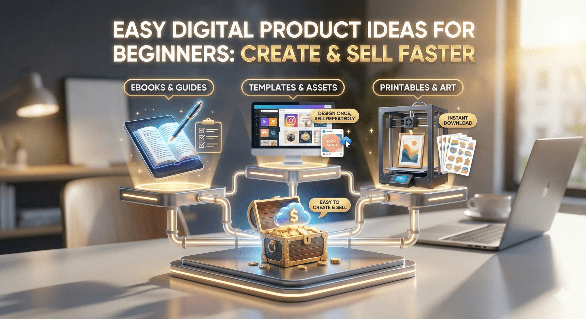15 Digital Product Ideas for Beginners That Are Easy to Create and Sell ...